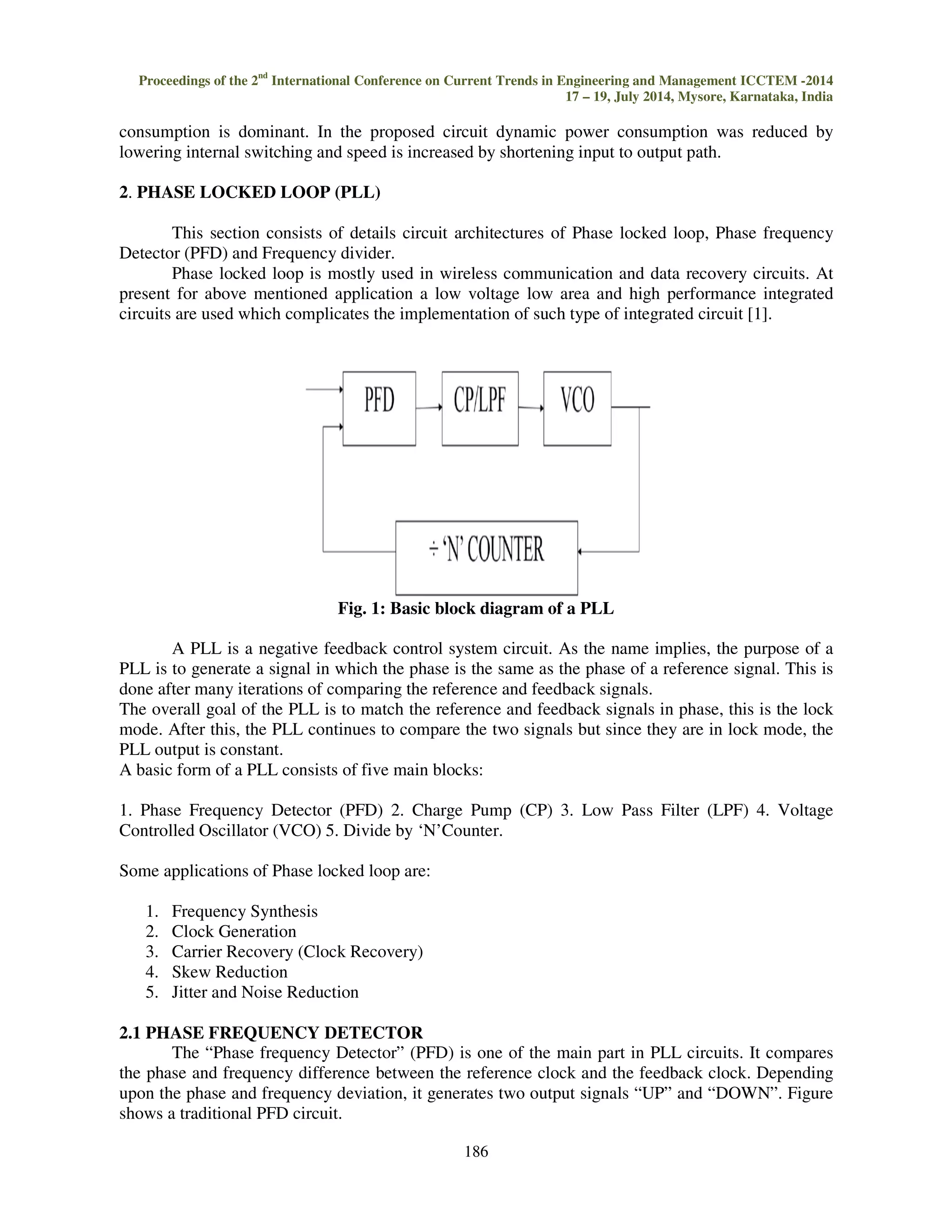 A high speed low power consumption d flip flop for high speed phase frequency detector and ...