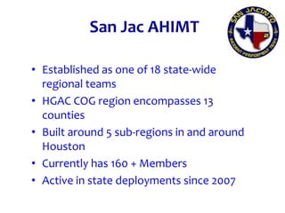 The San Jacinto All Hazards Incident Management Team (AHIMT) | PPTX
