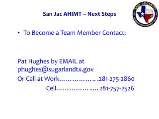 The San Jacinto All Hazards Incident Management Team (AHIMT) | PPTX