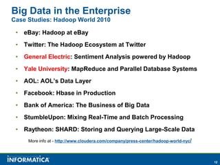 Apache Hadoop India Summit 2011 talk "Informatica and Big Data" by Snajeev Kumar | PPTX