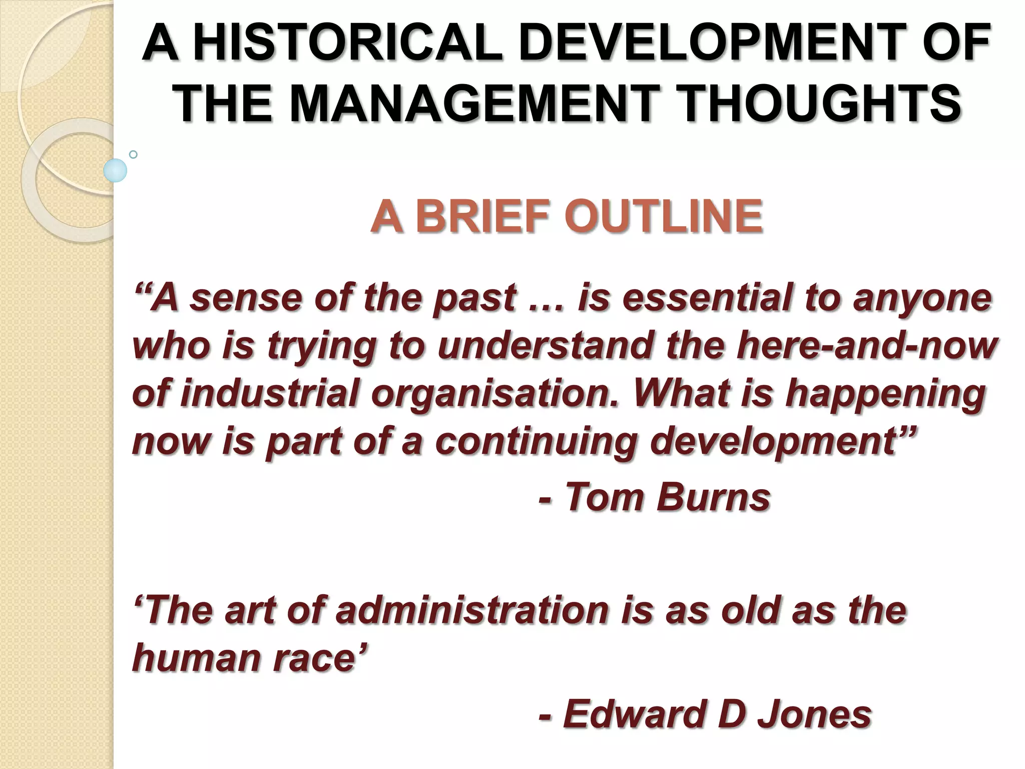 A historical development_of_the_management_thoughts | PPT