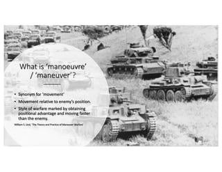 A Historical Perspective on Manoeuvre | PPT