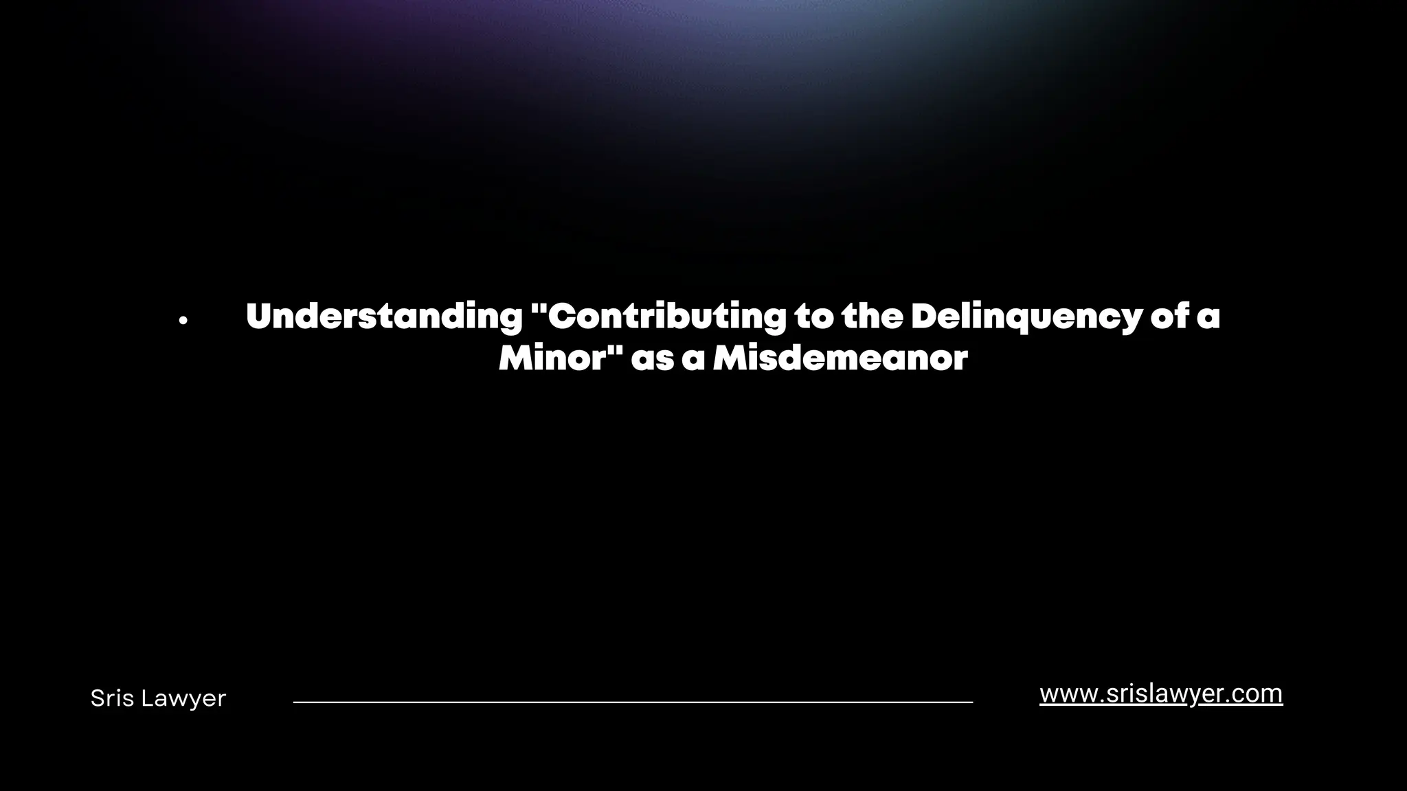 Understanding "Contributing to the Delinquency of a Minor" as a ...