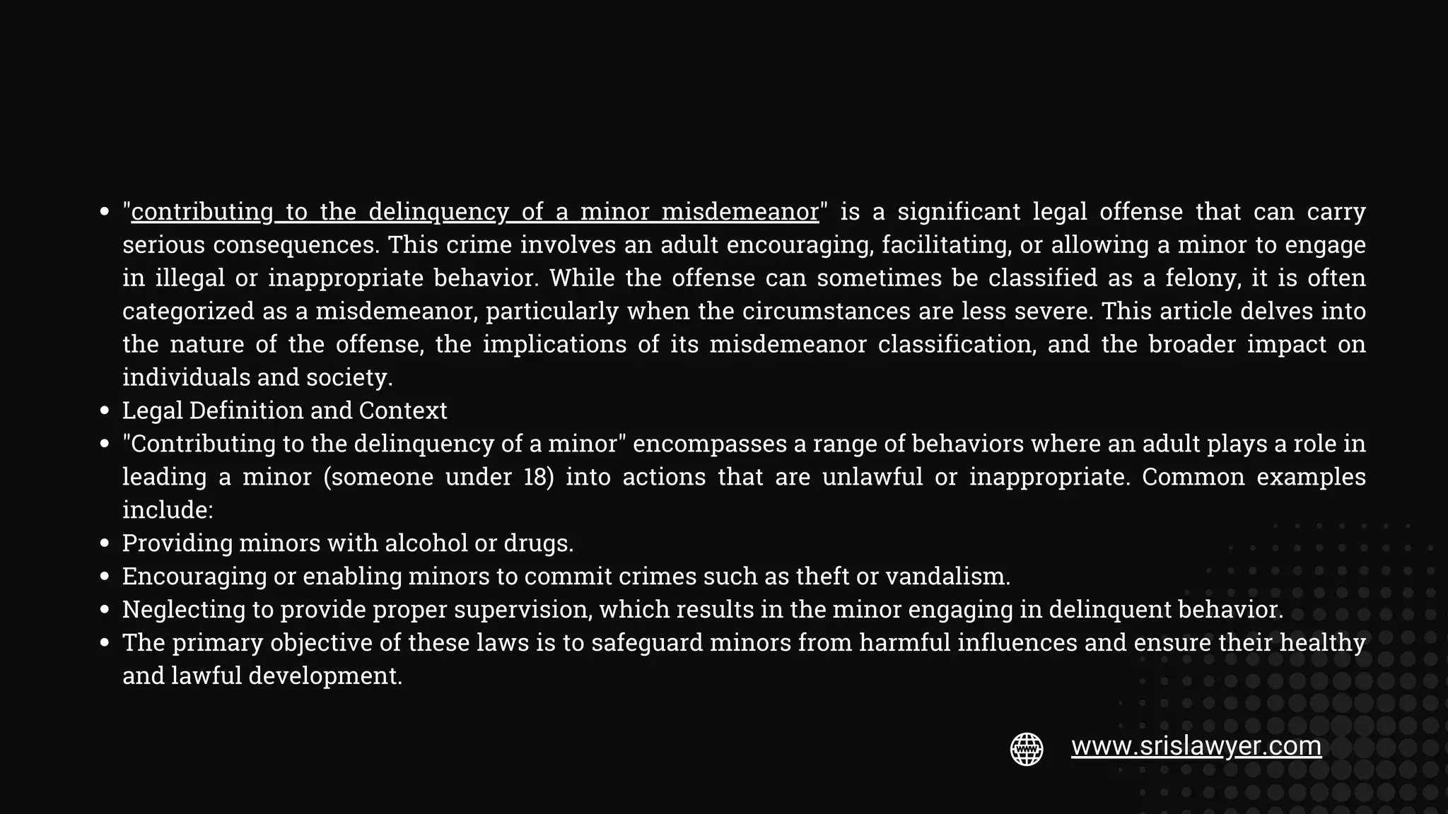 Understanding "Contributing to the Delinquency of a Minor" as a ...