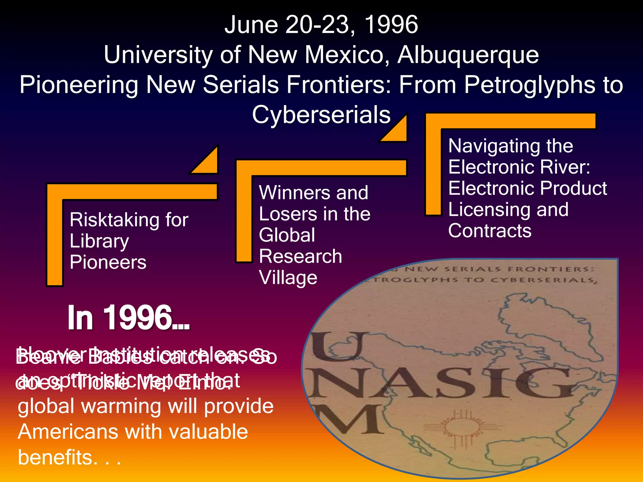A historical timeline of NASIG 1986-2015 | PPT