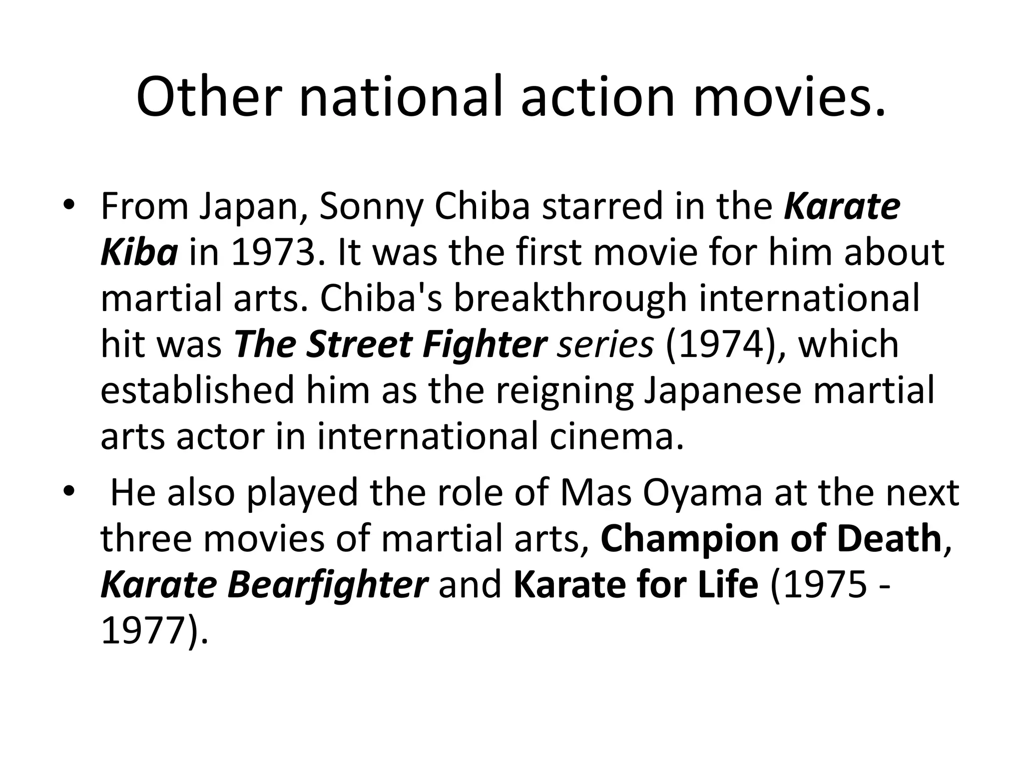 A history of action movies | PPTX