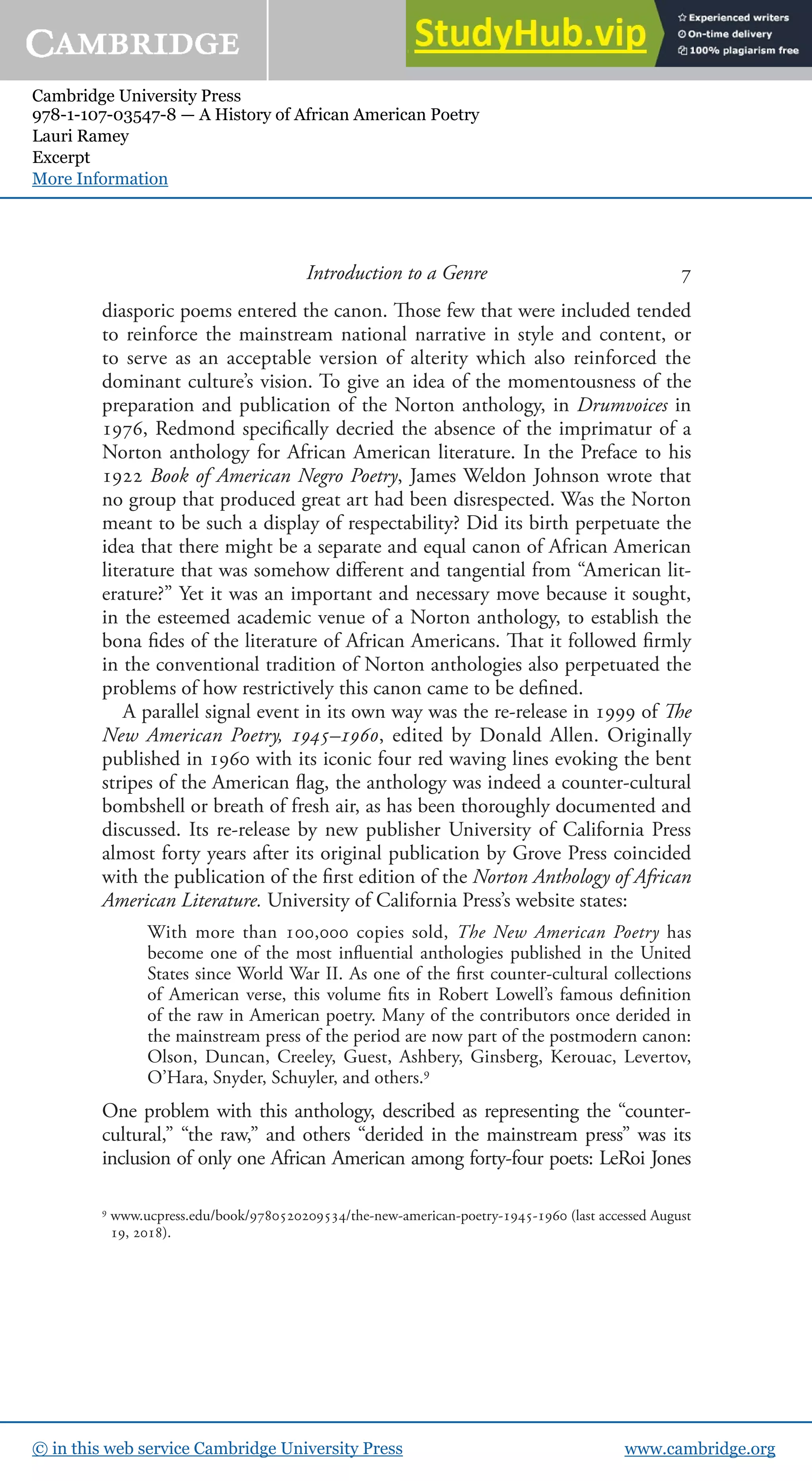 A History Of African American Poetry Chapter 1 Excerpt .Pdf