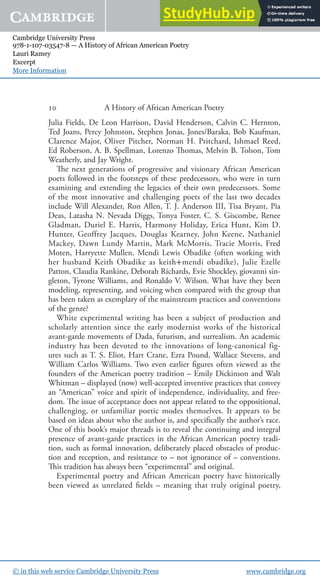 A History Of African American Poetry Chapter 1 Excerpt .Pdf