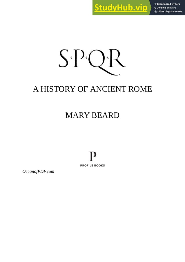 A History of Ancient Rome - Mary Beard.pdf | Geography | Science