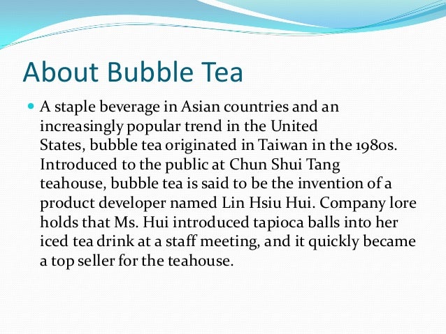 A History Of Bubble Tea