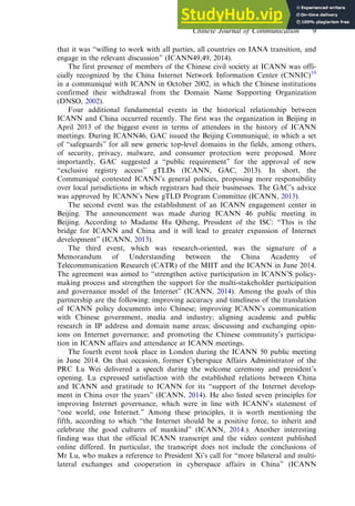 A History Of Chinese Global Internet Governance And Its Relations With ...