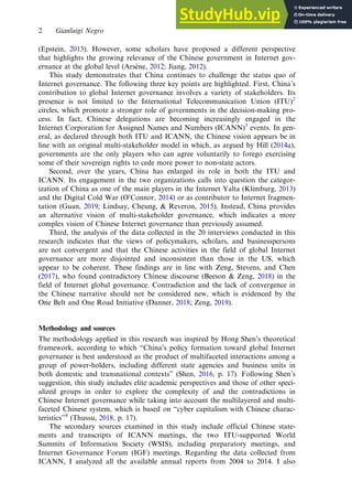 A History Of Chinese Global Internet Governance And Its Relations With ...