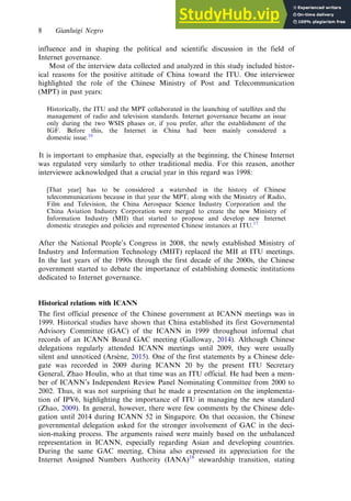 A History Of Chinese Global Internet Governance And Its Relations With ...