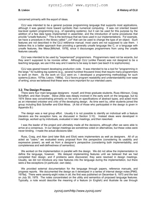 A history of clu | PDF