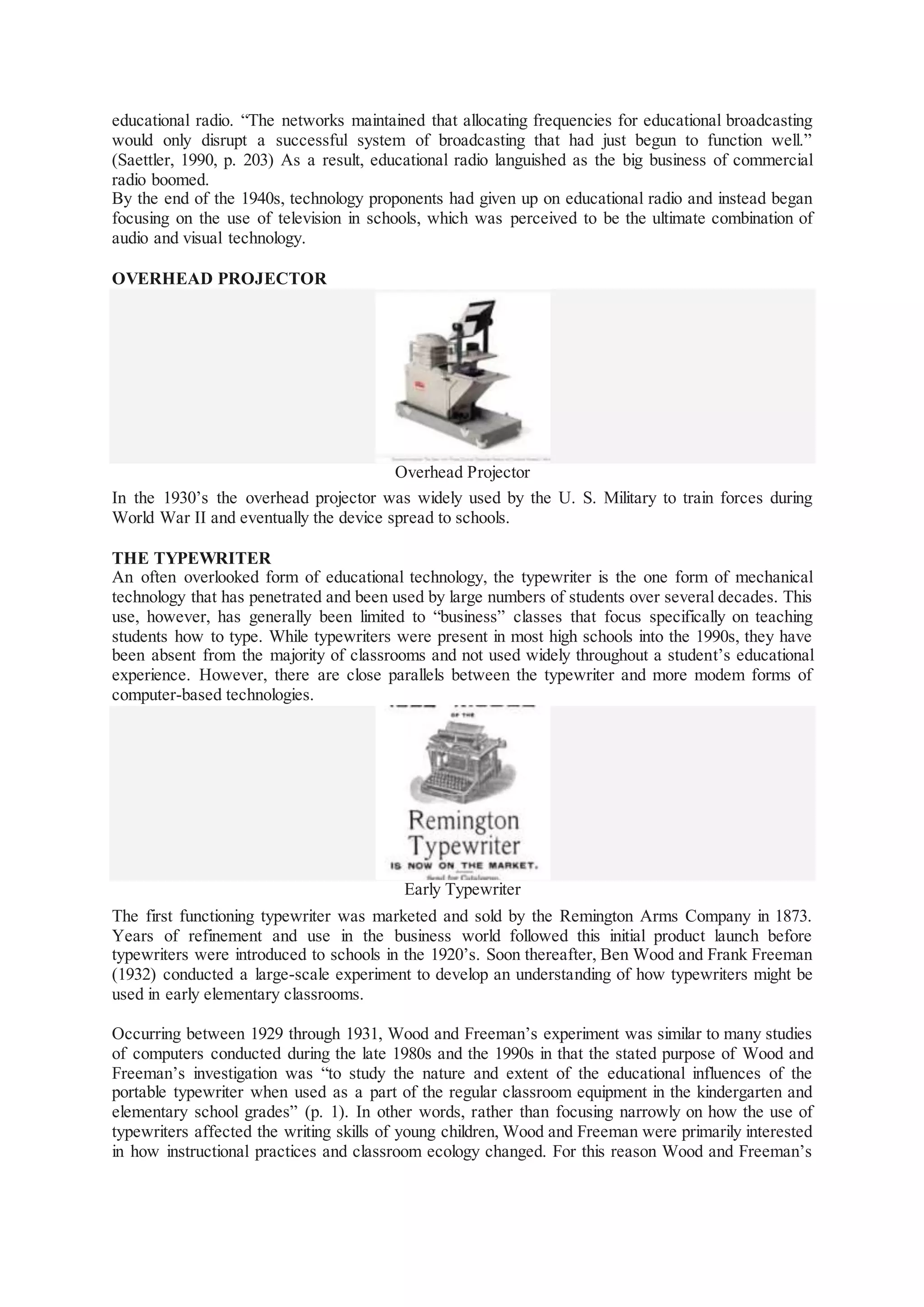 A history of education technology | DOCX