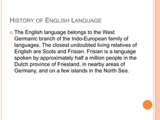 History of English Language/Pre classics-classics | PPT