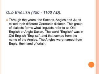 History of English Language/Pre classics-classics | PPT