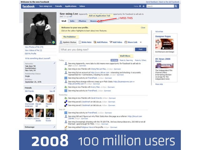 Facebook Through The Years | PPT