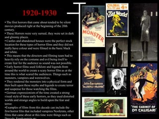 A history of horror | PPT