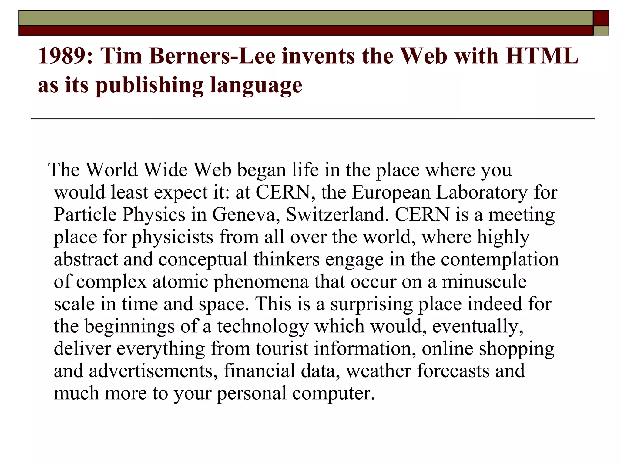 A history of html | PPT
