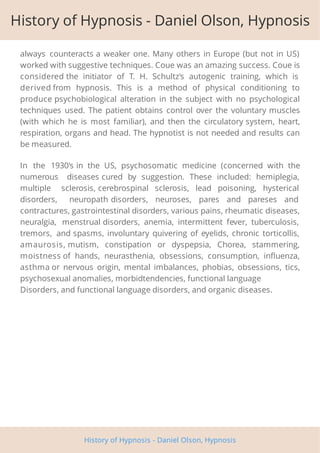 A history of hypnosis | PDF
