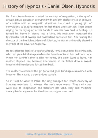 A history of hypnosis | PDF
