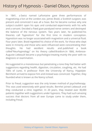 A history of hypnosis | PDF