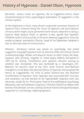 A history of hypnosis | PDF