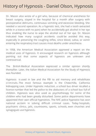 A History of Hypnosis | PDF