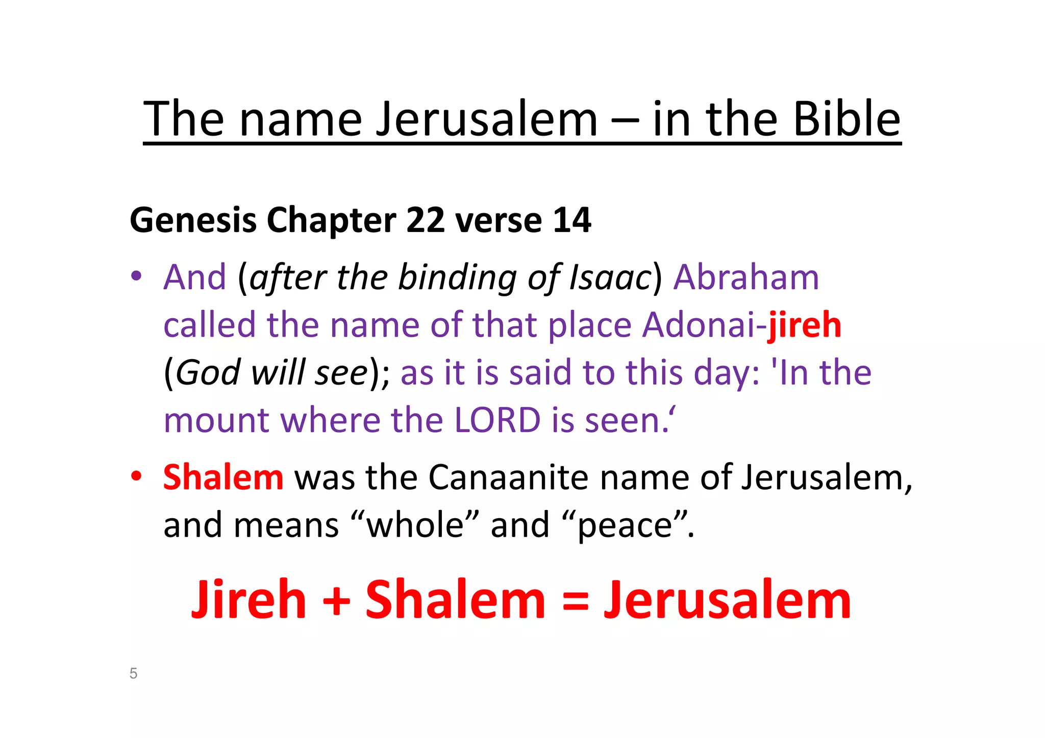 A history of jerusalem | PDF