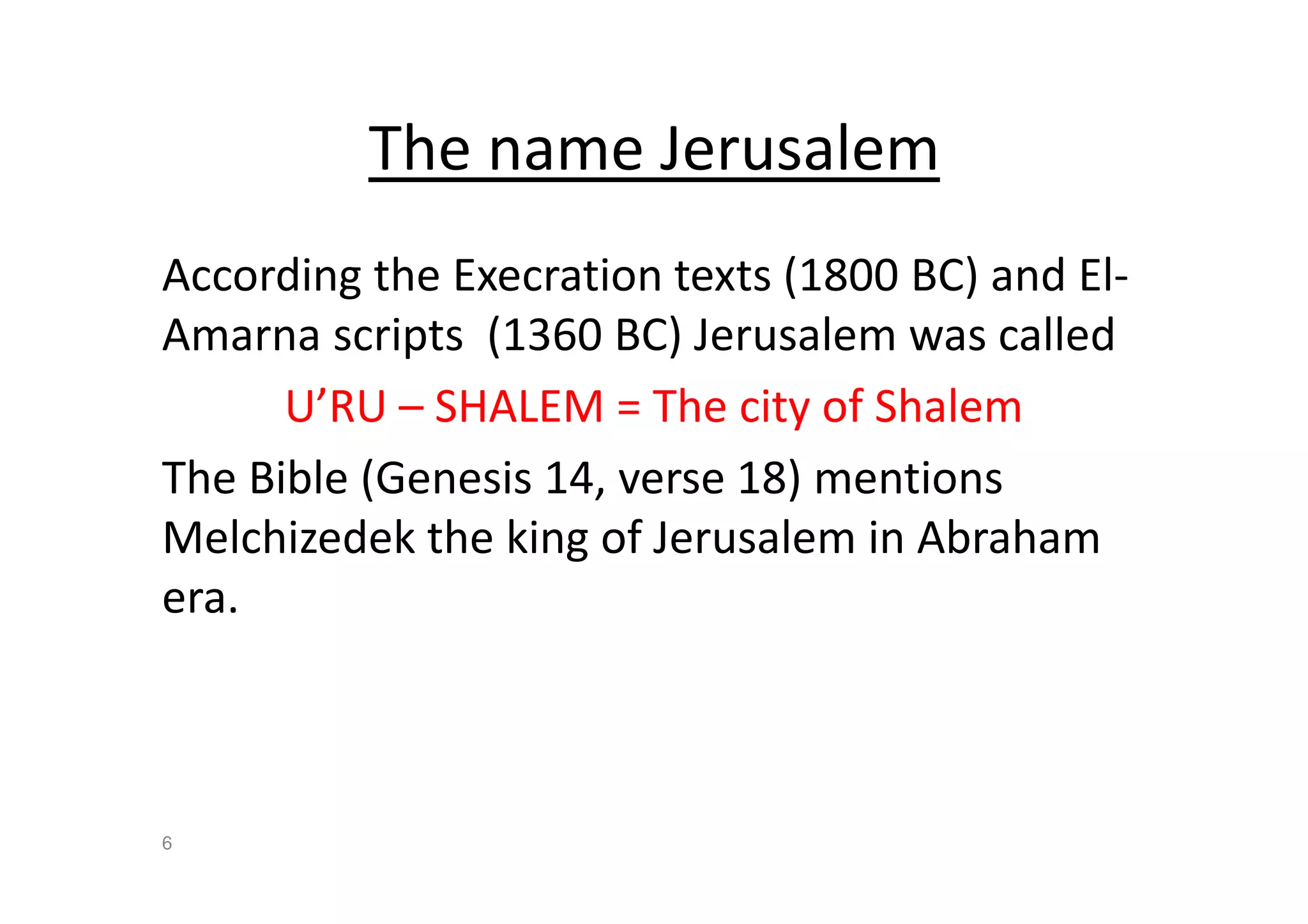 A history of jerusalem | PDF
