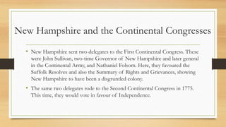 A Brief History of New Hampshire 1760s-1776 | PPT