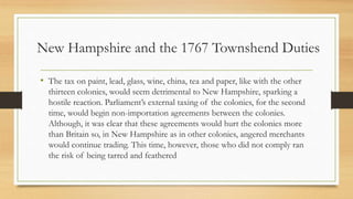 A Brief History of New Hampshire 1760s-1776 | PPTX