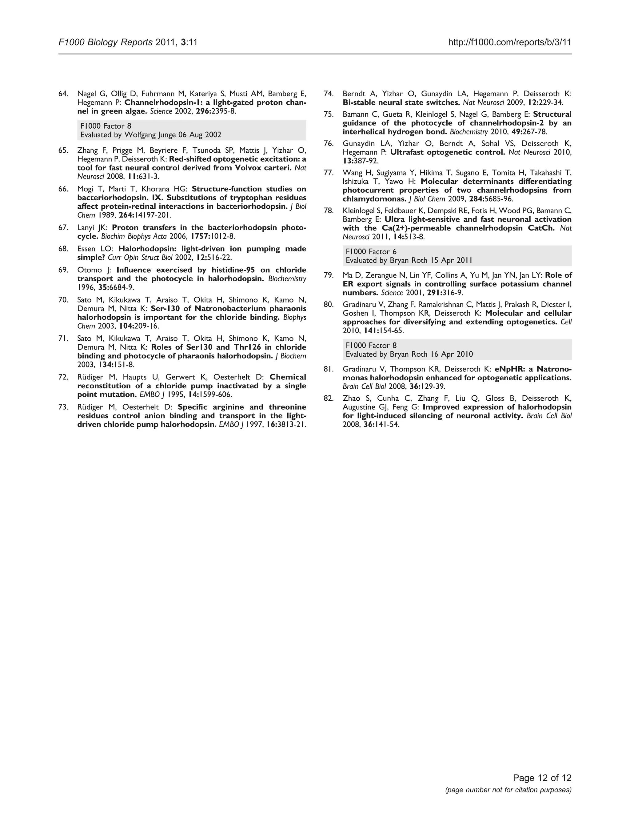 A history of optogenetics the development of tools for controlling ...