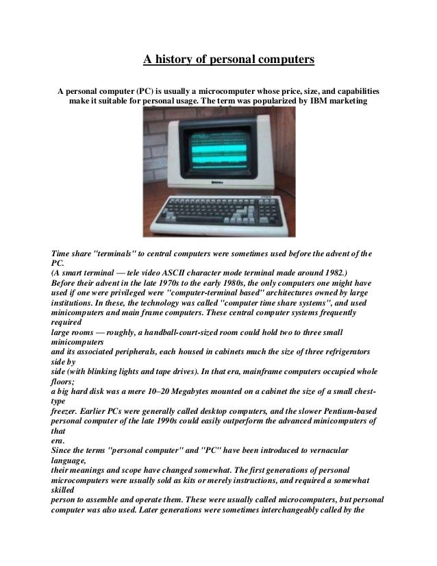 History Of Personal Computers Computer History Wiki