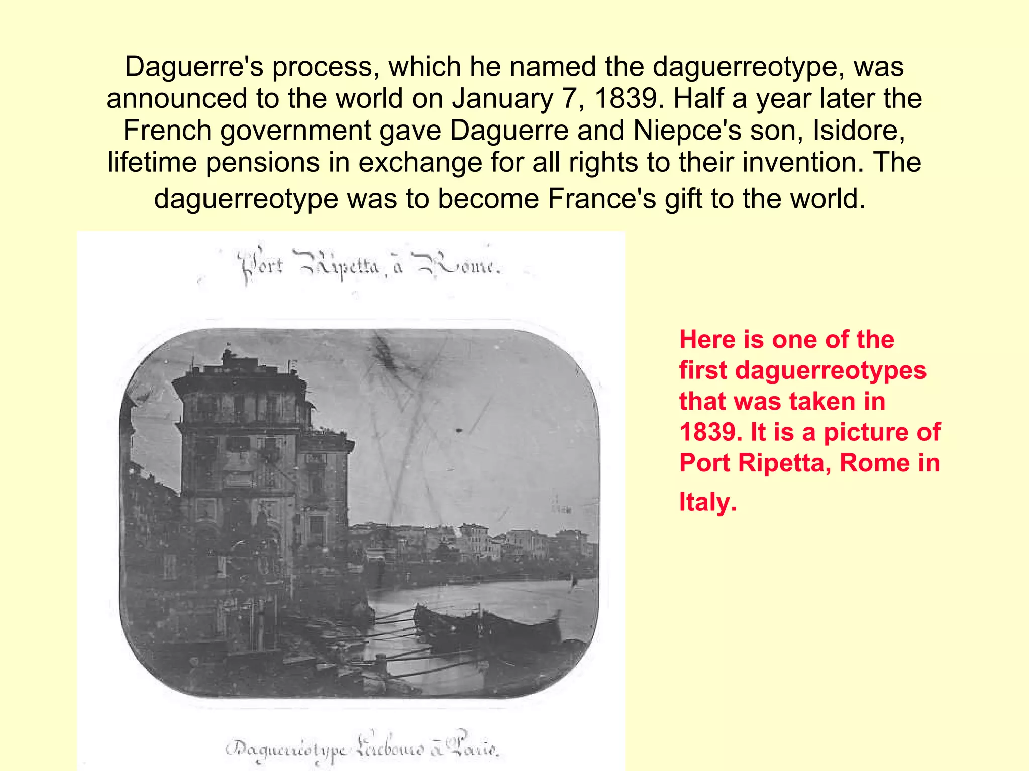A history of photography | PPT