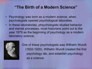 A history of psychology section 3 | PPT