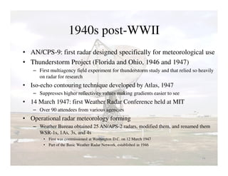 A history of radar meteorology technology and theory | PDF