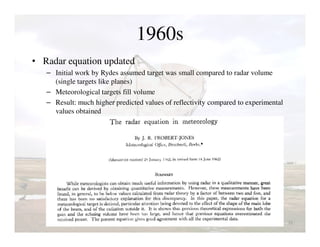 A history of radar meteorology technology and theory | PDF