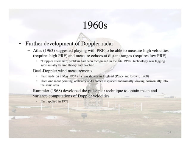 A history of radar meteorology technology and theory | PDF | Physics ...