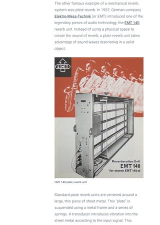 A history of reverb in music production | PDF