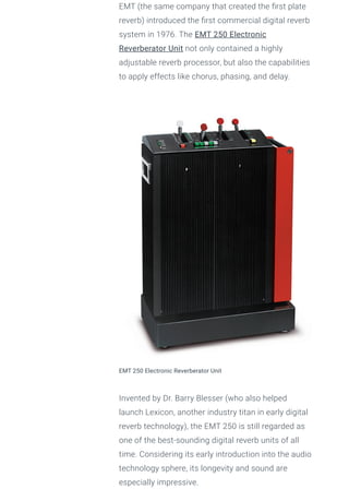 A history of reverb in music production | PDF