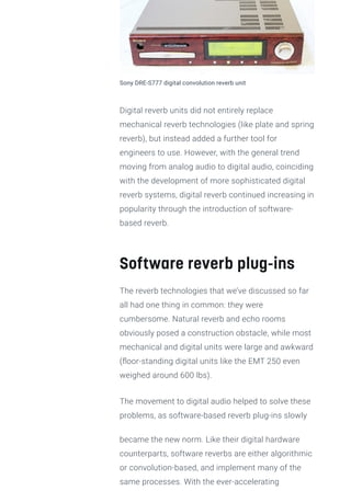 A history of reverb in music production | PDF