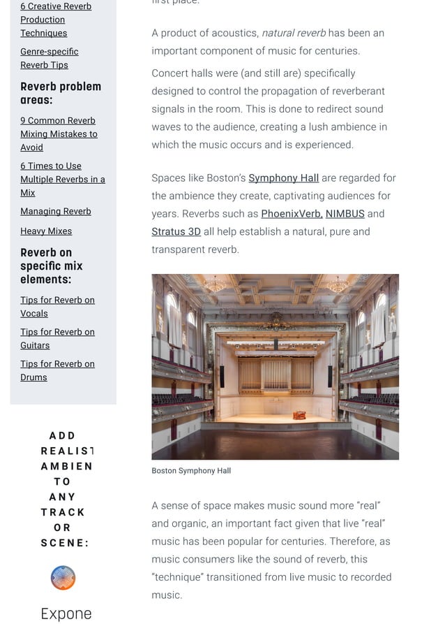 A history of reverb in music production | PDF