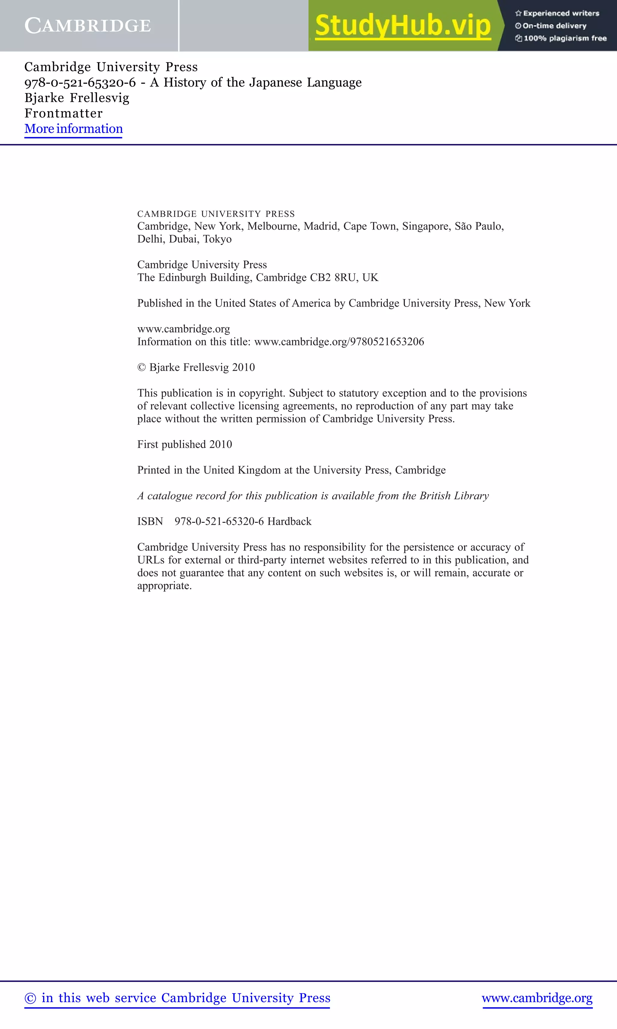 A History Of The Japanese Language | PDF