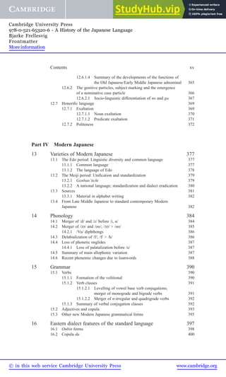 A History Of The Japanese Language | PDF
