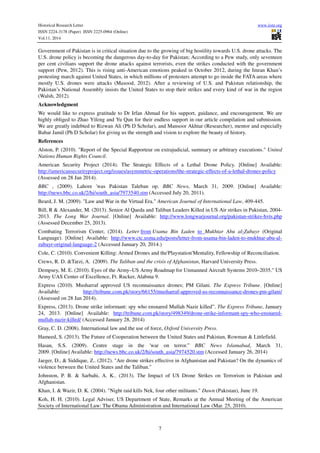A history of u.s. drone strikes on pakistan and its implications | PDF