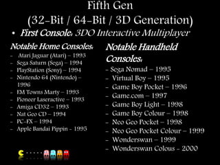 A history of video games | PPTX