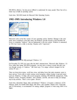 A history of windows | DOCX