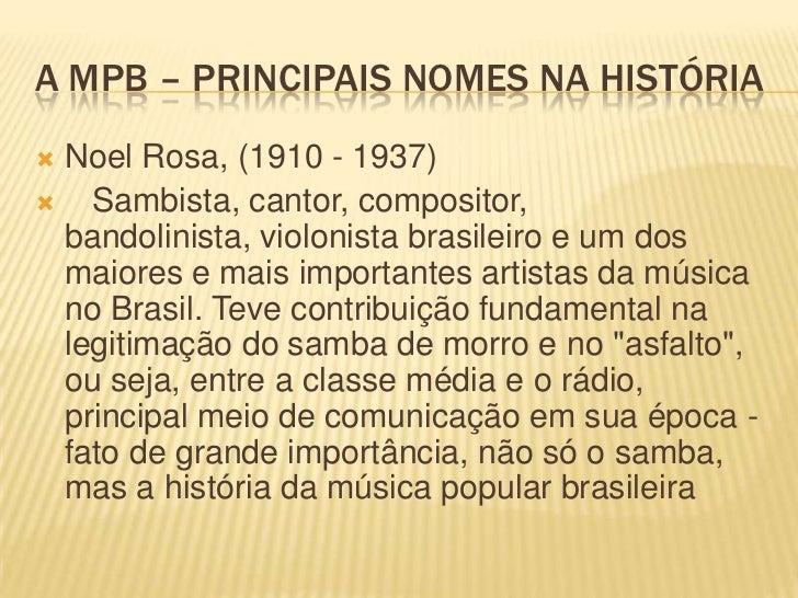A história da mpb